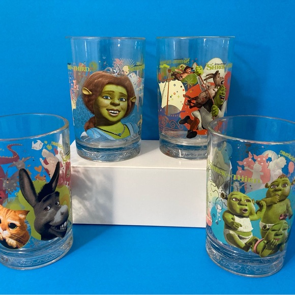 Other | 207 Mcdonalds Collectibles Shrek 3 Character Glass Complete 4 ...